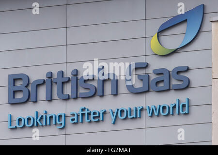 British Gas offices in Cardiff, Wales. British Gas is owned by Centrica ...