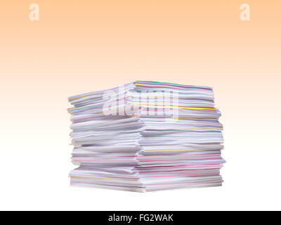 Stack of paper sheets on white background Stock Photo - Alamy