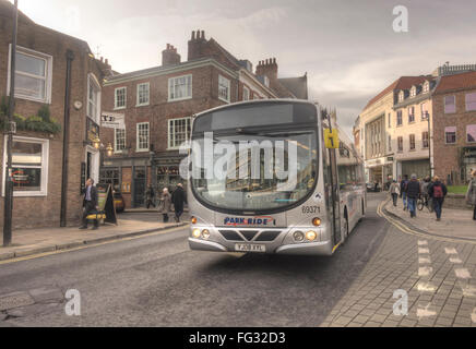 A Park and Ride Bus in York City Centre Yorkshire England Stock Photo ...