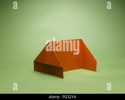 Origami farmhouse barn India Asia Stock Photo - Alamy