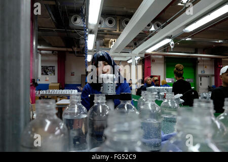The assembly line of SodaStream factory maker of soda water consumer ...