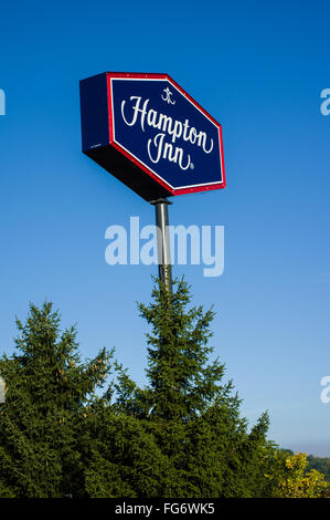Sign for Hampton Inn hotel chain Stock Photo - Alamy