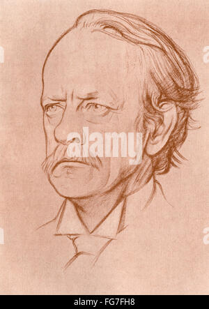 SIR J.J. THOMSON (1856-1940). /nEnglish physicist. Pencil drawing by ...