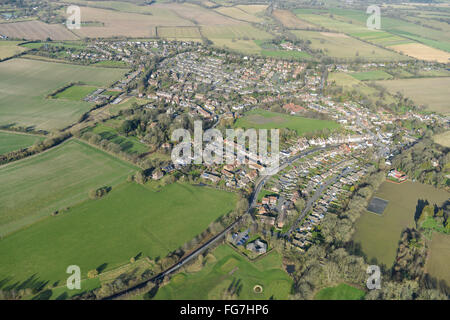 An aerial view of the Kent village of Lyminge Stock Photo - Alamy