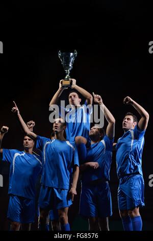 soccer players celebrating victory Stock Photo - Alamy