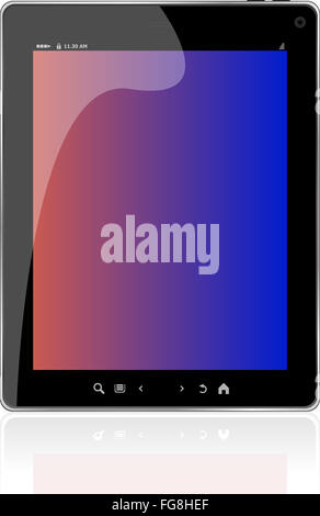 Photo-realistic vertical tablet pc with abstract screen Stock Photo - Alamy