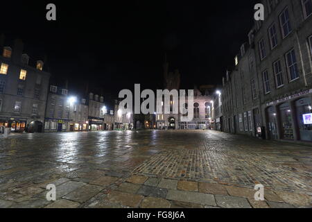 Castlegate Aberdeen by night Scotland January 2016 Stock Photo - Alamy