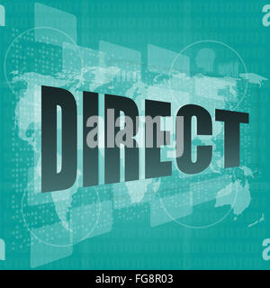business concept: word direct on digital background Stock Photo - Alamy