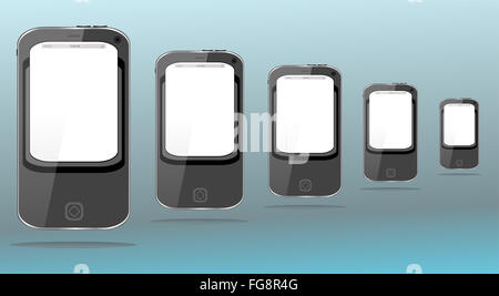 Group of black smartphones on abstract background Stock Photo - Alamy
