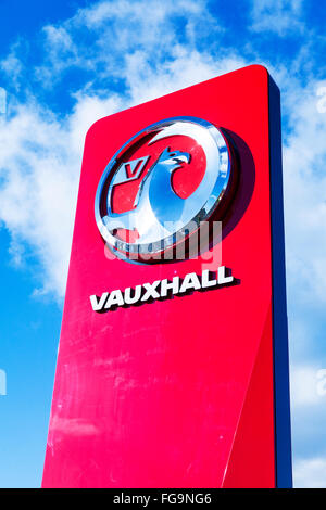 Vauxhall logo sign car cars garage insignia name product UK England GB ...