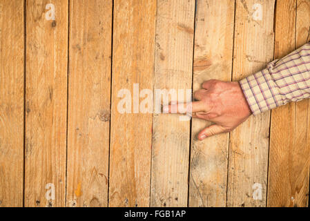 Touch wood, a concept based on a traditional saying Stock Photo - Alamy
