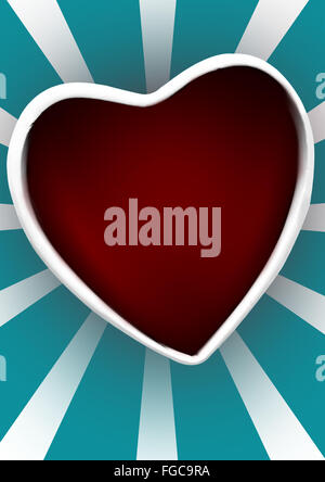 a red vintage Heart on stripped Background Stock Photo - Alamy