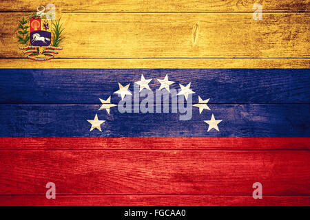 flag of Venezuela or Venezuelan banner on row pattern texture Stock ...
