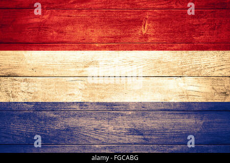 flag of Holland or Dutch banner on vintage metal texture Stock Photo ...