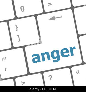 anger Button on Modern Computer Keyboard key Stock Photo - Alamy