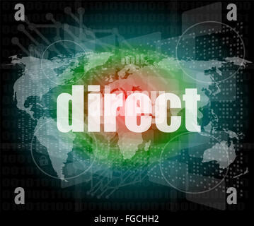business concept: word direct on digital background Stock Photo - Alamy