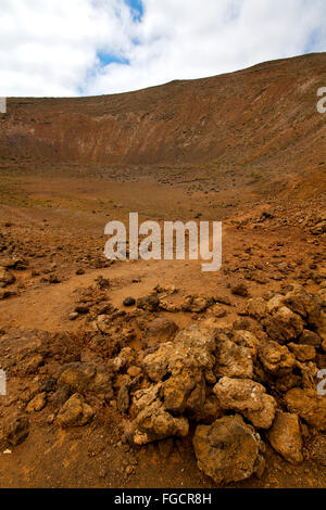wood plant bush timanfaya in los volcanes volcanic rock stone sky hill ...
