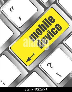 A keyboard with a key reading mobile devices Stock Photo - Alamy