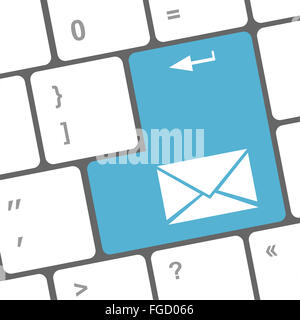 Mail keyboard button on computer keyboard key Stock Photo - Alamy