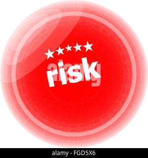 risk red rubber stamp over a white background Stock Photo - Alamy