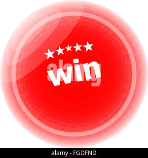 YOU WIN! red Rubber Stamp over a white background Stock Photo - Alamy