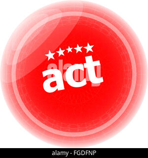 act stickers set, icon button isolated on white Stock Photo - Alamy