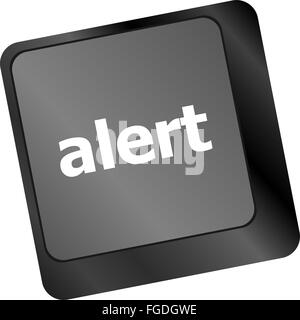 Computer keyboard with attention key alert - business background Stock ...