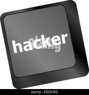 hacker word on keyboard, attack, internet terrorism concept Stock Photo - Alamy