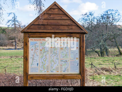 SPEYSIDE WAY SIGNS MAPS OF THE ROUTE ALONG THE WALK AT BLACKSBOAT ...