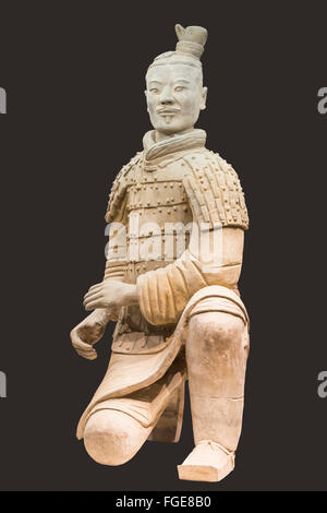 Kneeling Archer, Terracotta Warriors museum, Xian Stock Photo - Alamy