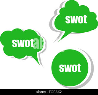 swot. Set of stickers, labels, tags. Template for infographics Stock ...