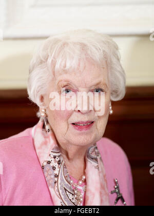 Actress June Whitfield and her husband Timothy Aichison arriving at BBC ...