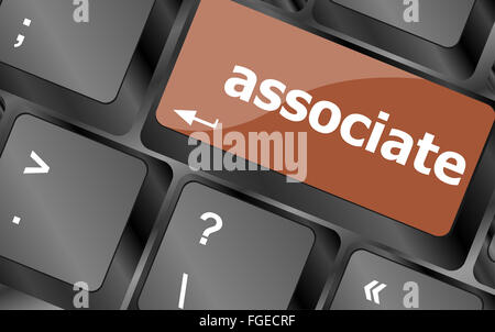 Keyboard with enter button, associate word on it Stock Photo - Alamy