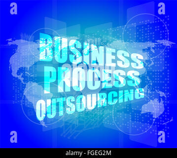 business process oursourcing interface hi technology Stock Photo - Alamy