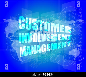 customer involvement management word on business digital screen Stock ...