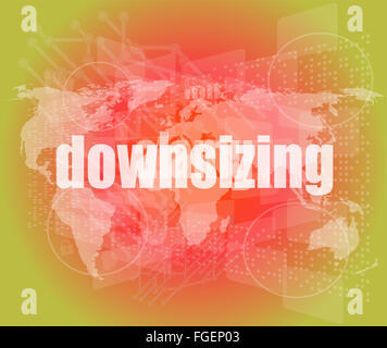 Business concept: Downsizing on Digital Paper background Stock Photo ...