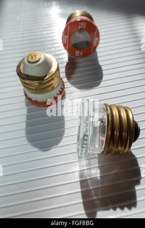 Vintage electrical fuse Stock Photo - Alamy