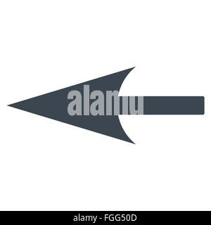 Sharp Left Arrow flat smooth blue color icon Stock Photo - Alamy