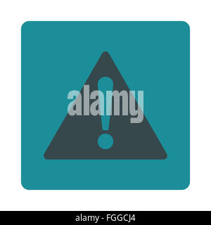 Warning flat soft blue colors rounded vector icon Stock Photo - Alamy