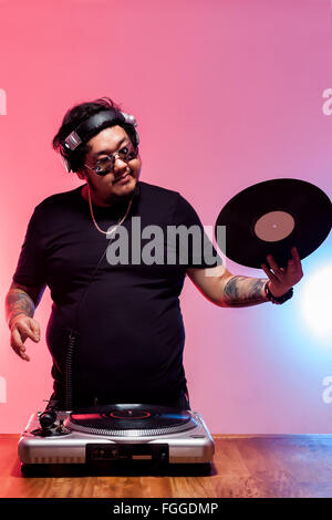 dj tatoo fat guy entertainment open chill out music disc jockey vinyl ...