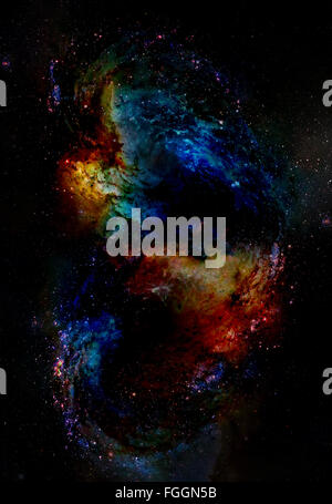 A bright, beautiful cosmic nebula. Elements of this image furnished by ...