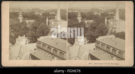 Bird's-eye view of Saratoga, by Kilburn Brothers Stock Photo - Alamy