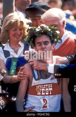 Alberto Salazar (USA) winner of the 1982 Boston Marathon Stock Photo ...