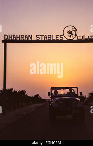 The Dhahran Stables on the Saudi Aramco Oil Company compound Stock ...