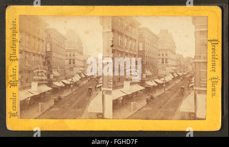 A photograph by Leander Baker showing Westminster Street in Providence ...