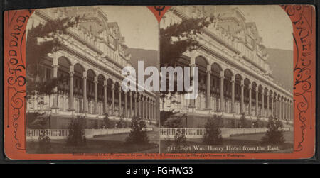 This image by Seneca Ray Stoddard shows the Fort William Henry Hotel ...