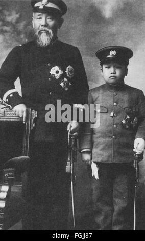 Hirobumi Ito and Last Prince of Korean Empire Yi Un in Japanese ...