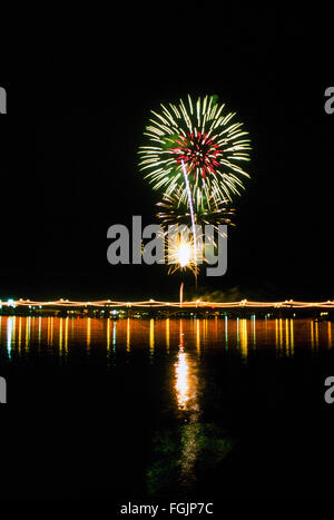 Massive fireworks display in Tempe Arizona for New Years Eve Stock ...