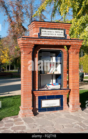 Public Library. The Retiro Park, Madrid, Spain Stock Photo - Alamy
