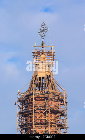 Orthodox church in scaffolding for restoration Stock Photo - Alamy